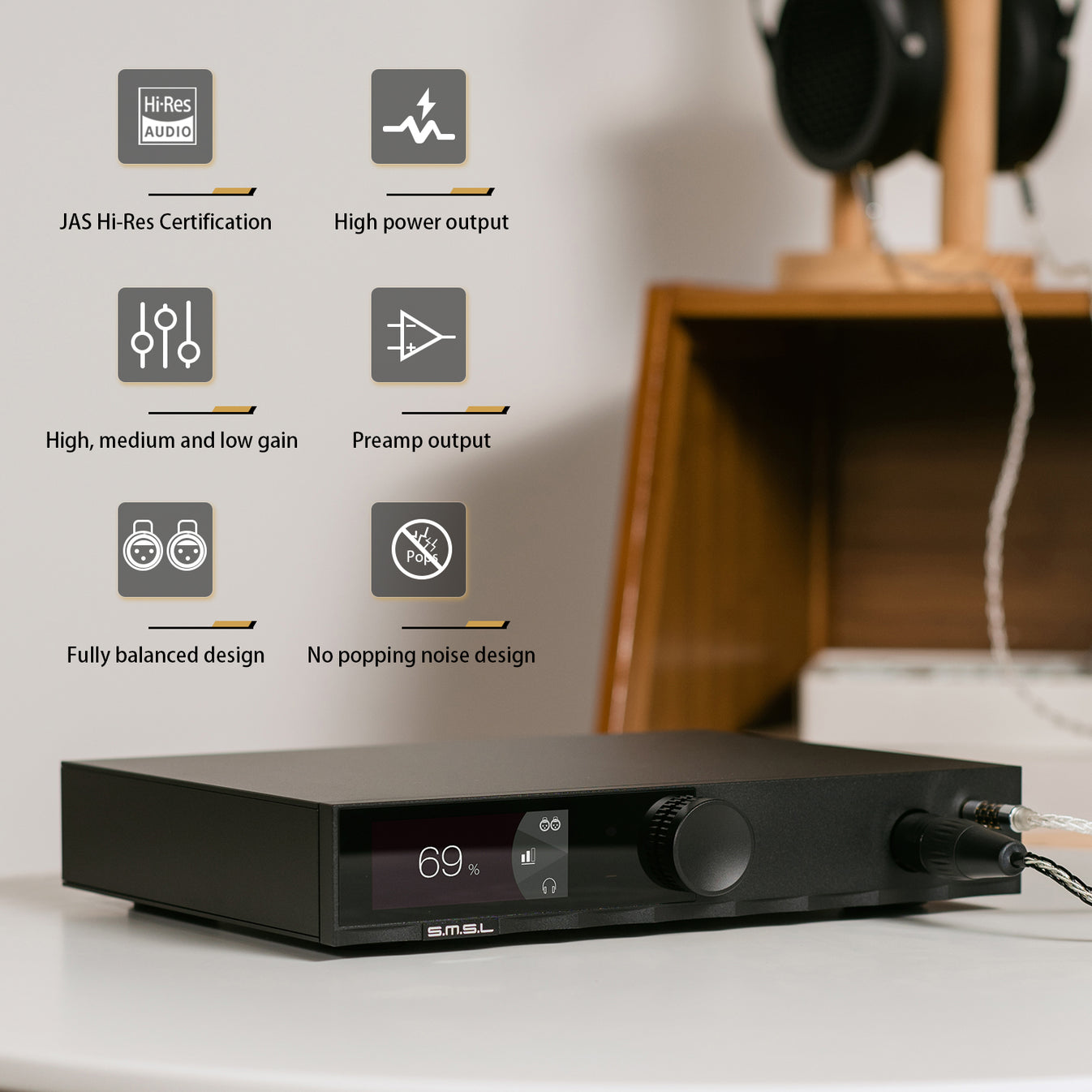 SMSL H400|Balanced headphone-amp|Pre-amplifier – SMSL SHOP