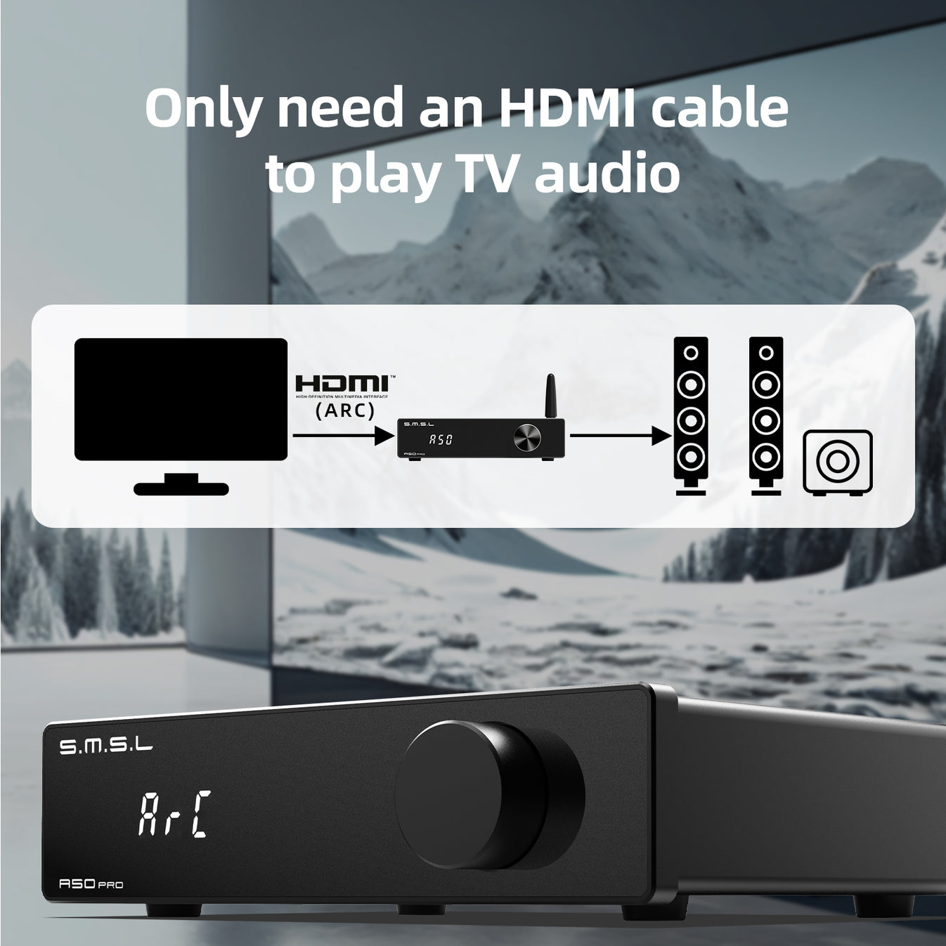 SMSL A50 Pro|2.1 channel amplifier|240W output|SMSL AMP – SMSL SHOP